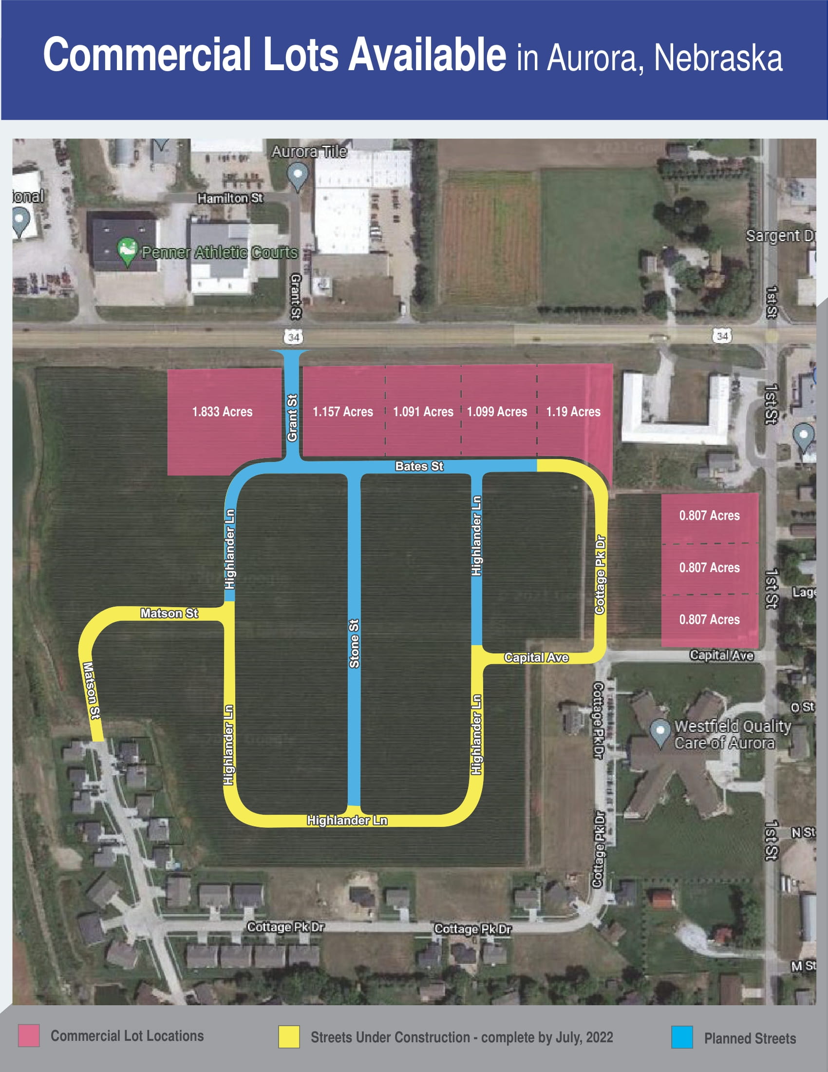 Streeter Commercial Lots - Aurora, Nebraska Development Corp.