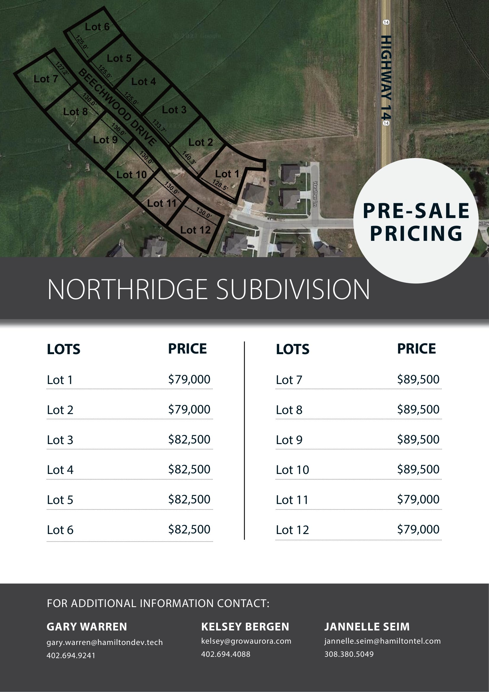 Northridge Second Subdivision - Aurora, Nebraska Development Corp.